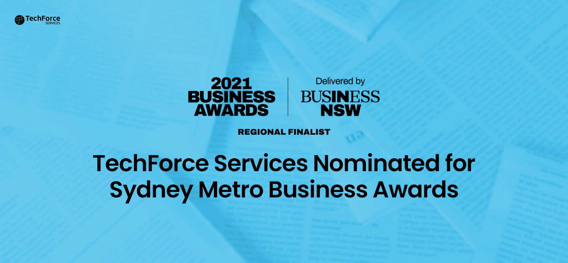 TechForce Services Nominated for Sydney Metro Business Awards