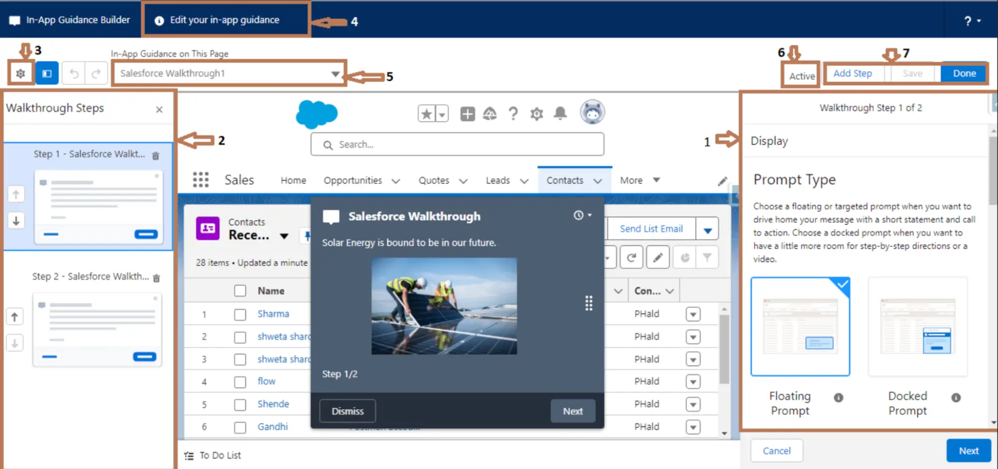 Navigation and Adoption with Salesforce In-App Guidance Prompts